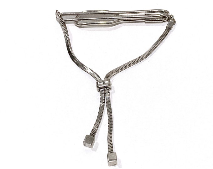 Tie Bar With Mesh Chains & Adjustable Pulls by Swank Brand 1960's ...
