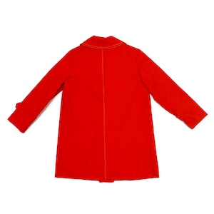 Red Orange Jacket Vintage 60's Coat Mod Hippie Retro Rain Repellant ...