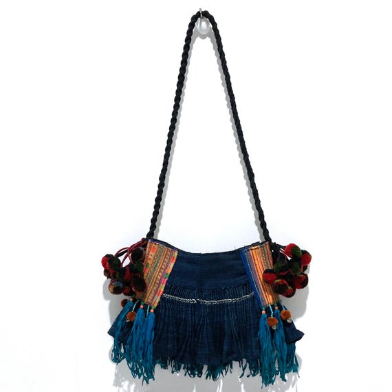 Hmong Purse with Bells and Embroidery - Vintage 2000'… - Gem