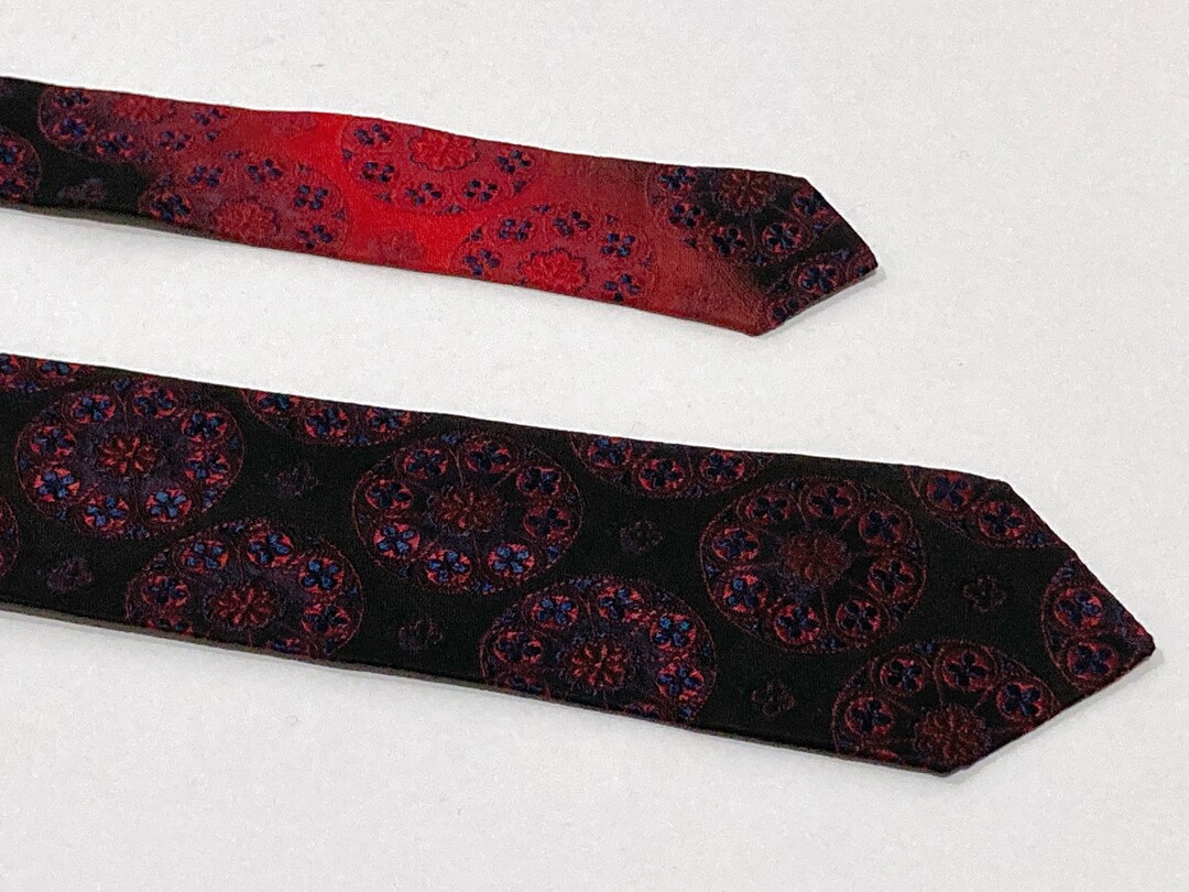 Gentry Skinny Tie Gothic Regency Floral Pattern 1950s 1960s - Etsy