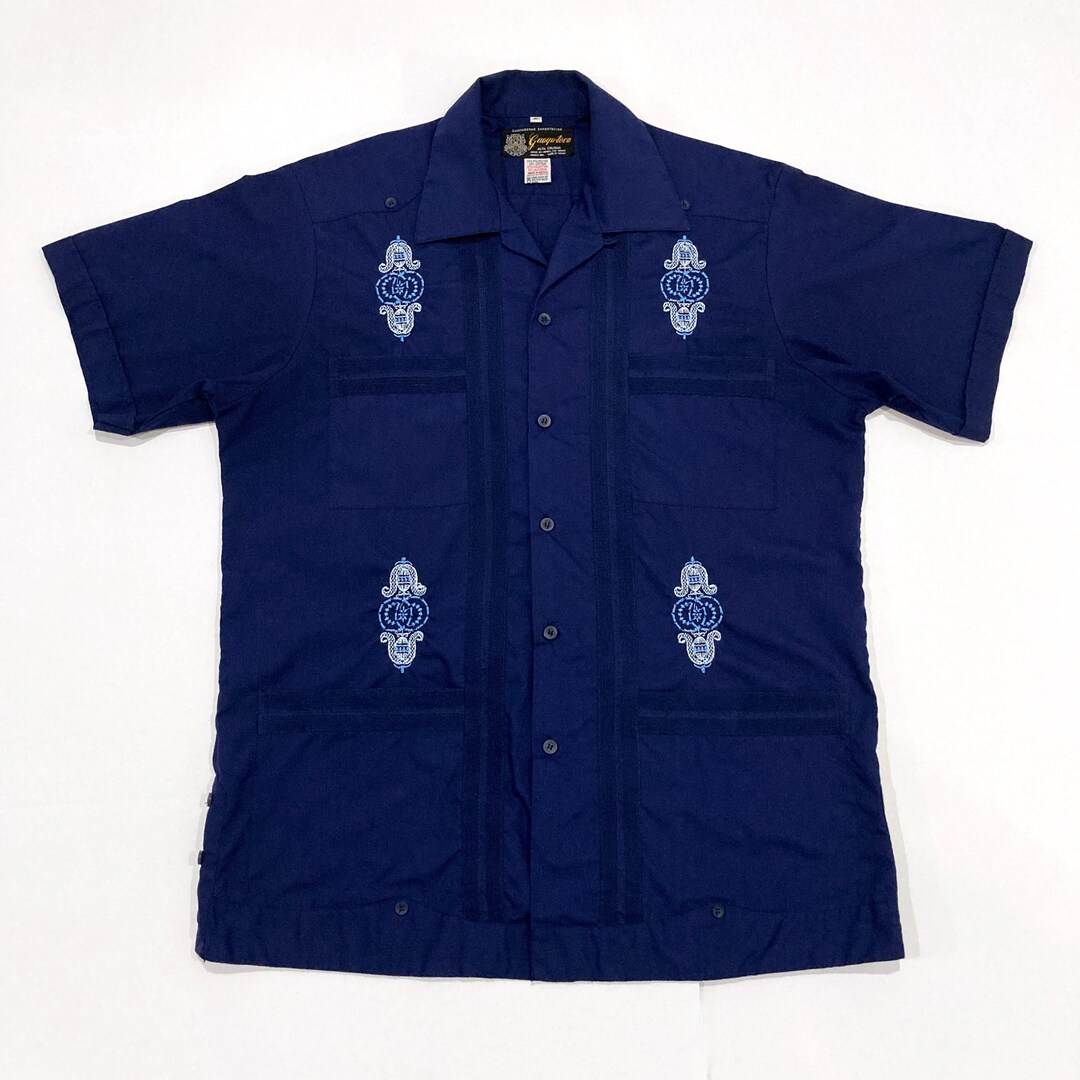 Guayabera Shirt, Guaya-teca - Vintage 1990's Made in Merida, Mexico Men ...