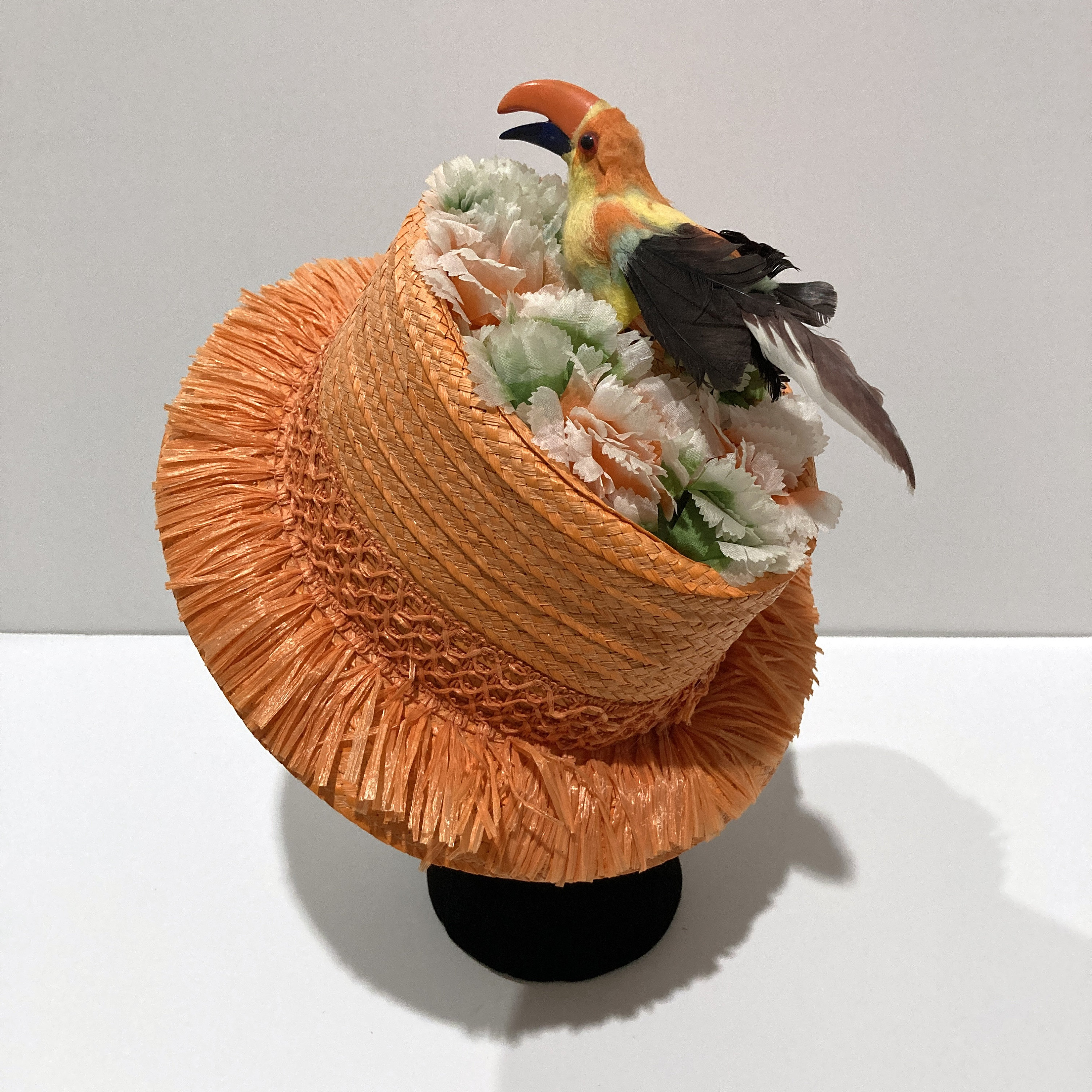 Tropical Straw Hat With Toucan Bird - Vintage De Loy, Inc. of Boca ...