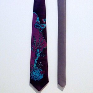 Vintage Dali / Ralph Marlin Tie 1989 Necktie Blue Tree Woman and ...