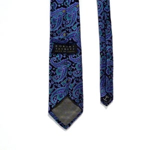 Brocade Paisley Silk Tie by Robert Talbott 1980s Vintage Psychedelic Tapestry Necktie Hand Sewn ...