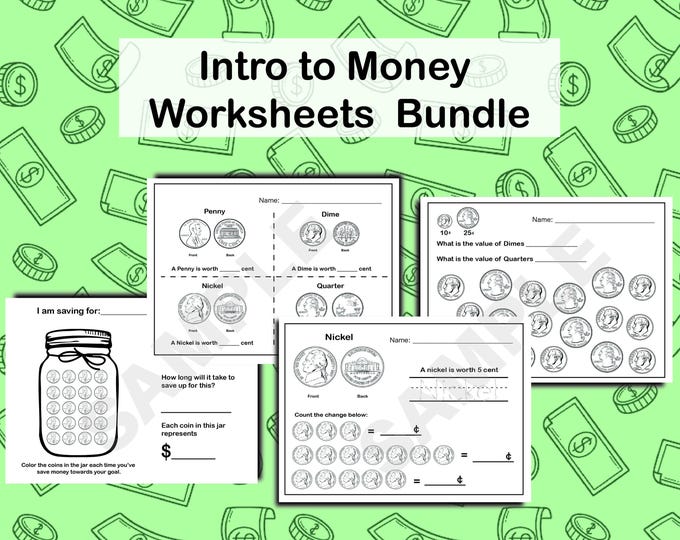 2nd Grade Money Worksheets: 50 Pages of Fun Coin & Dollar Counting ...