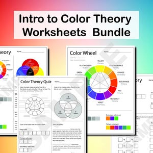 Intro to Color Theory Worksheet | Elementary, Middle, High School ...