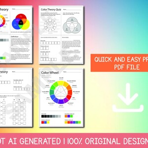 Intro to Color Theory Worksheet | Elementary, Middle, High School ...