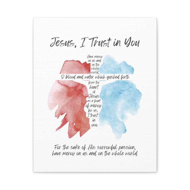 Divine Mercy Canvas Print – Catholic Inspirational Wall Art - Etsy