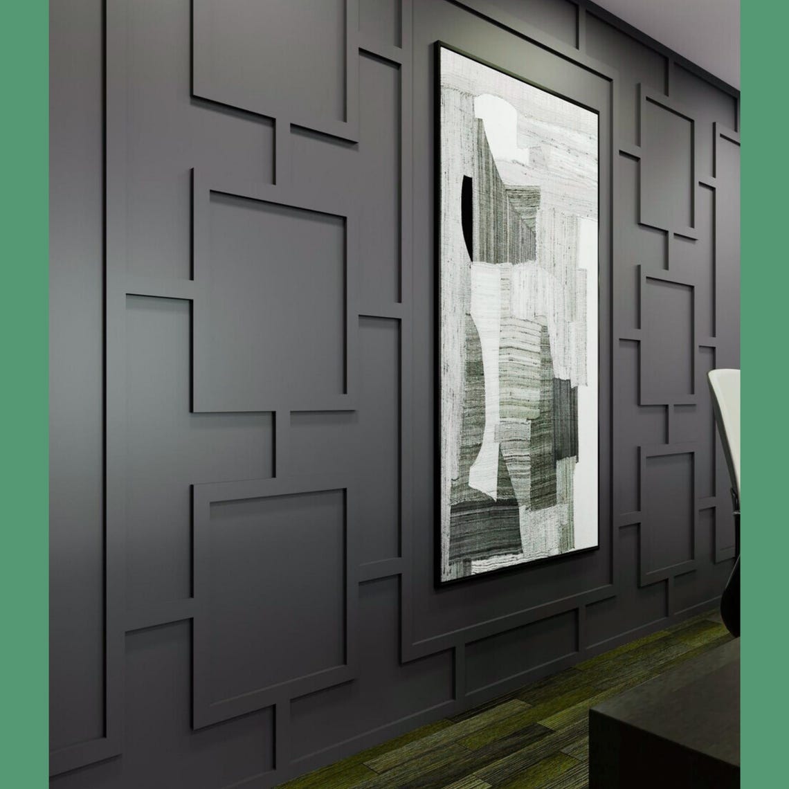 Decosara Paintable Wall Lath Frames: Ready-cut Wall & Furniture Trim - Etsy