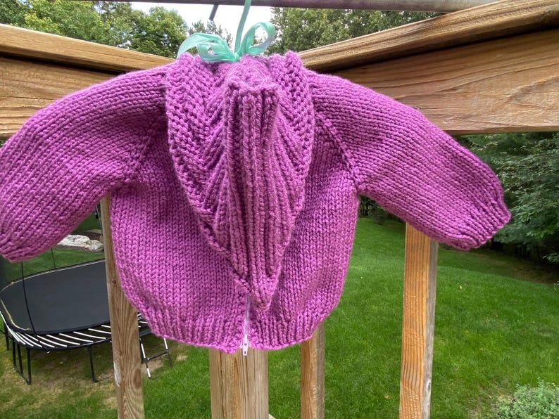 Infant Hooded Back Zipper Sweater 6 Months Size - Etsy