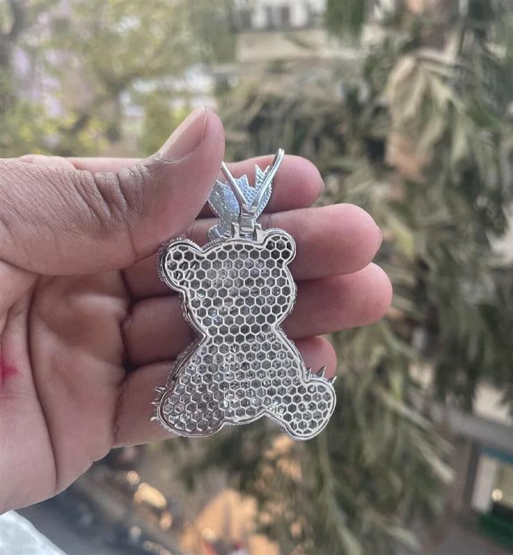 Brilliant Round Cut Iced Out Cartoon Moissanite Pendant, Hip Hop Charm ...
