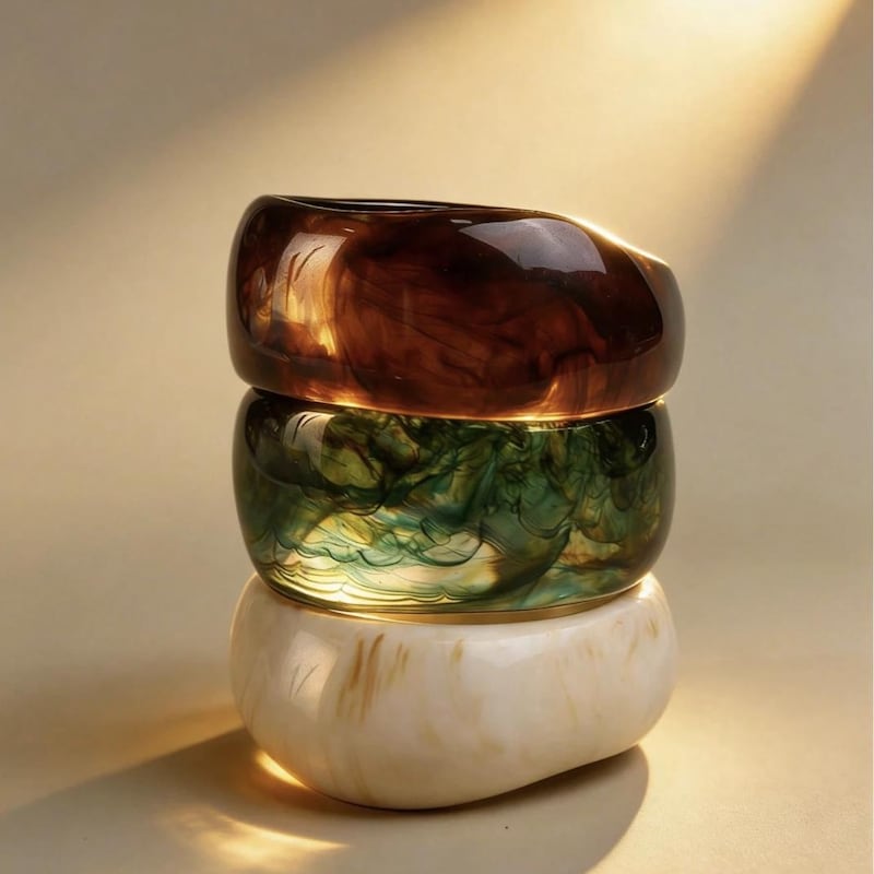 Handmade Resin Bangle - Etsy