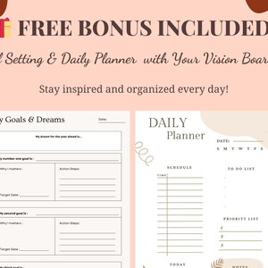 Printable Vision Board Kit: 2026-2027 Goals, Manifestation (digital ...