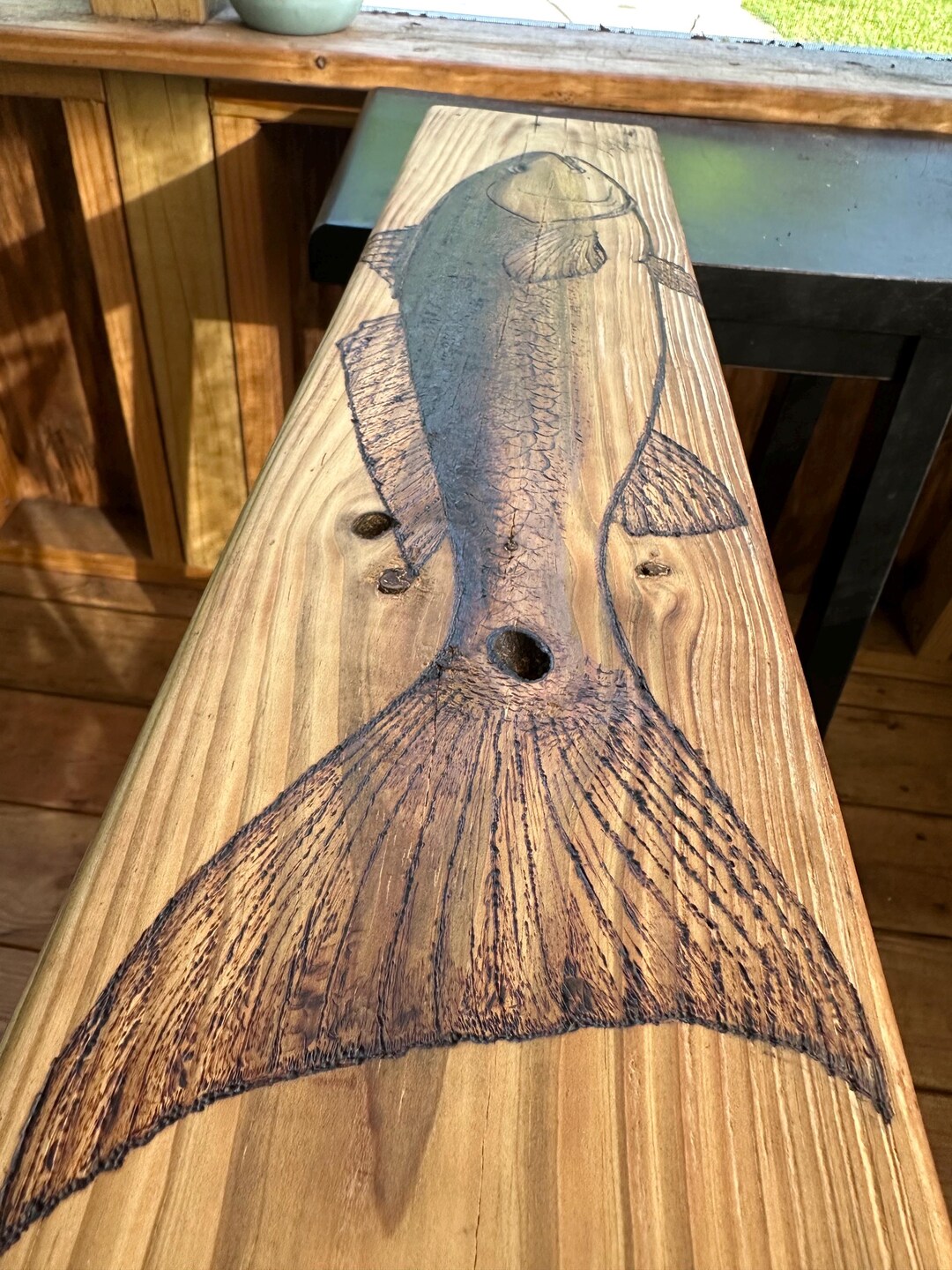 Custom Wood Burned Fish - Etsy