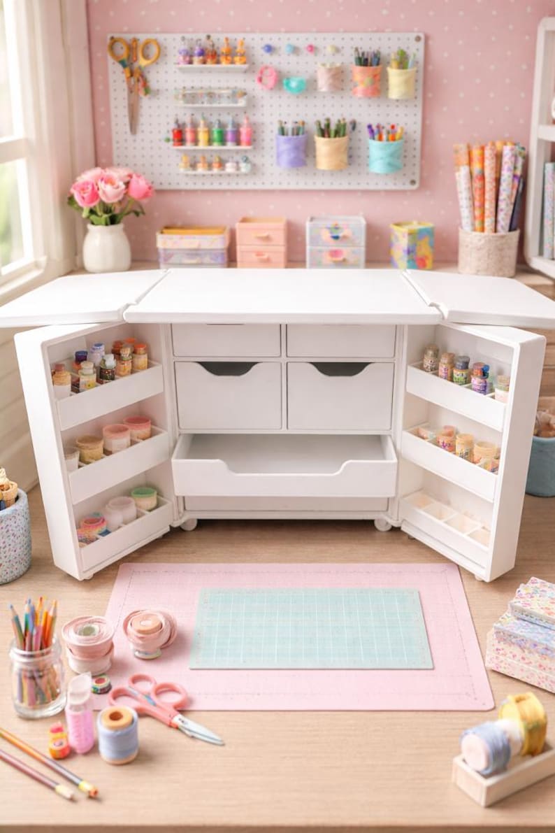 1.12 Scale Dollhouse Craft Table/sewing Table Limited Edition - Etsy