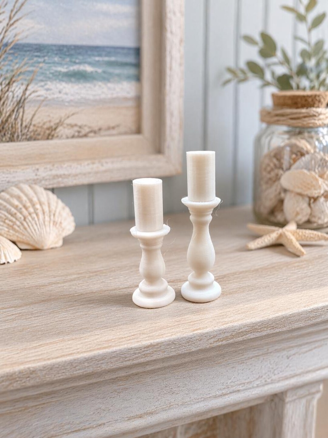 1.12 Scale Mini Candle Holder With Candle Set - Etsy
