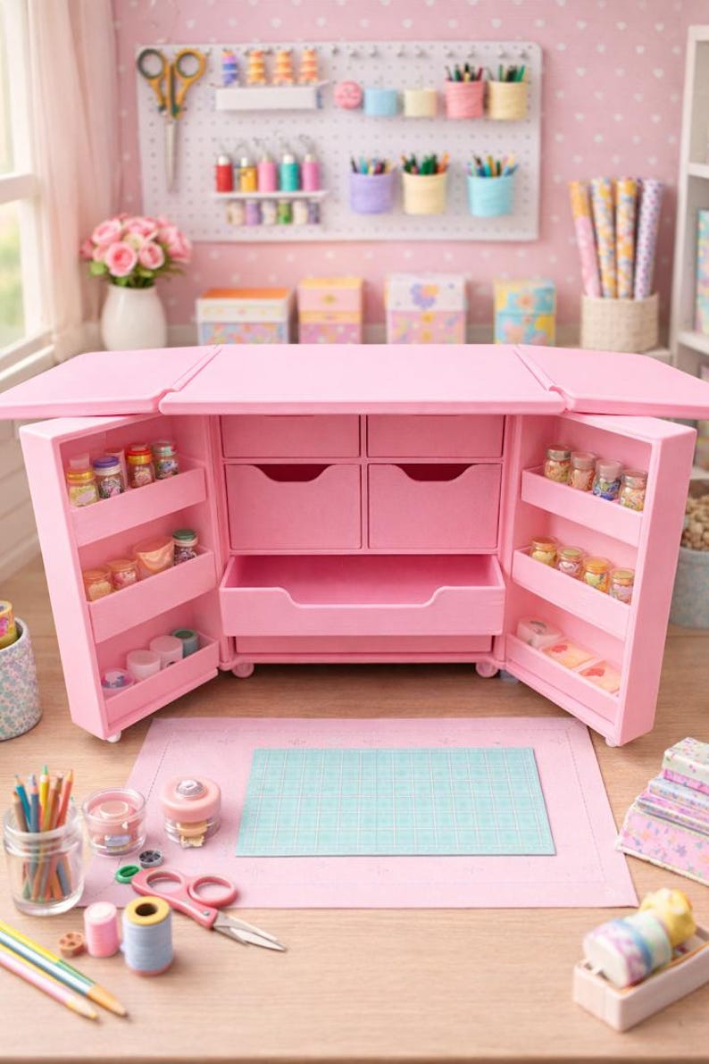 1.12 Scale Dollhouse Craft Table/sewing Table Limited Edition - Etsy