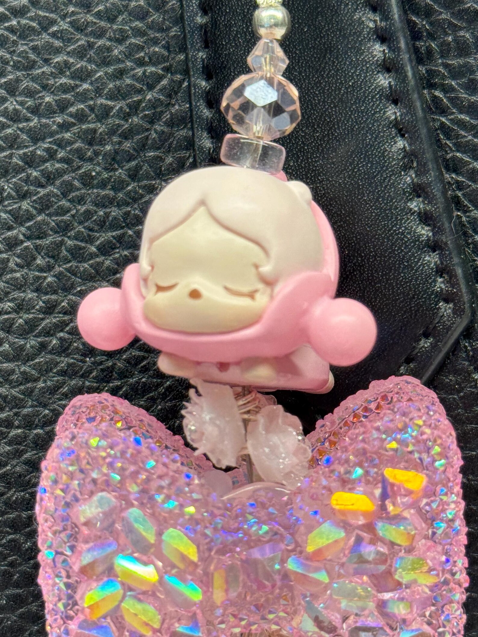Dimoo and Skullpanda Figurine Beaded and Bow Keychain or Bag/purse ...