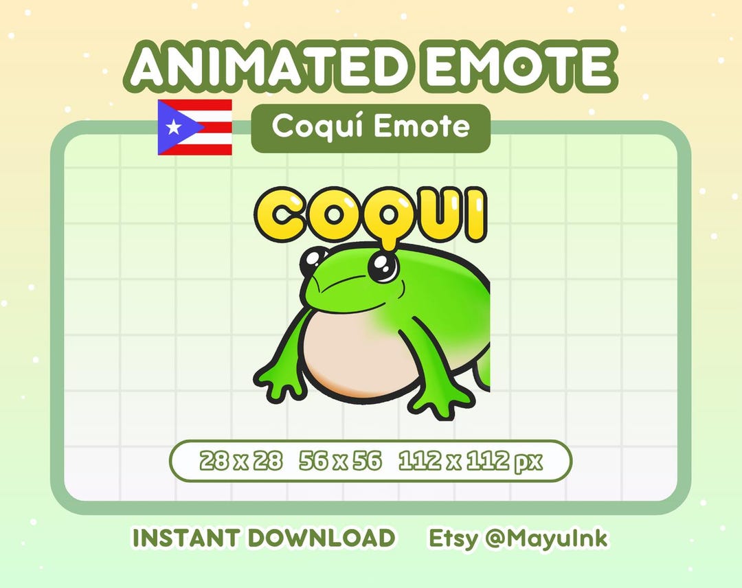 Animated Coquí Emote - Etsy México