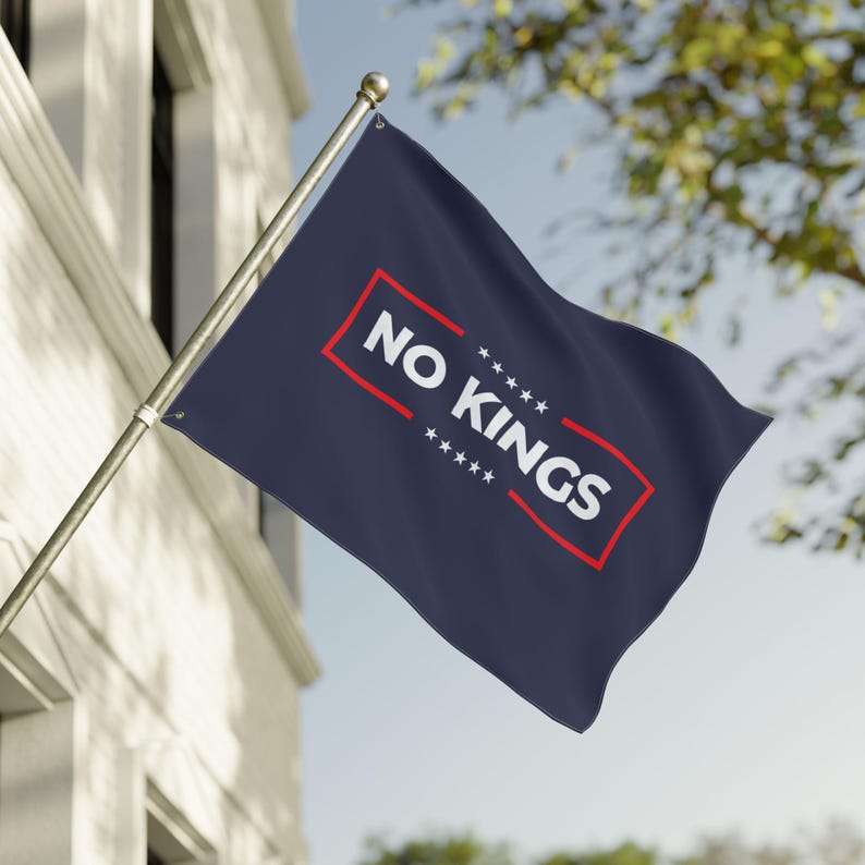 No Kings Flag - Double-sided Protest Banner, Anti Trump, Political ...