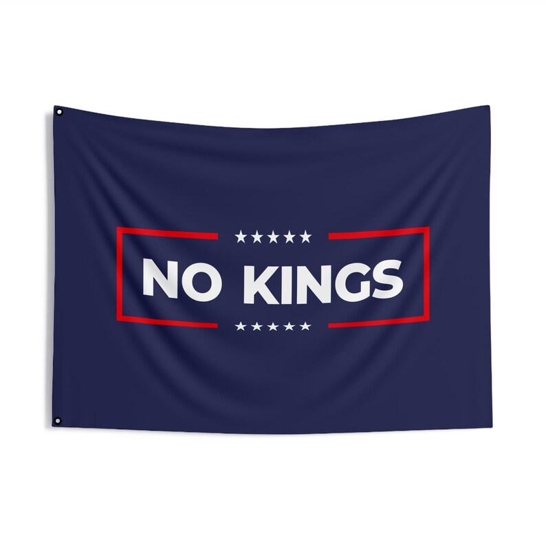 No Kings Flag - Double-sided Protest Banner, Anti Trump, Political ...