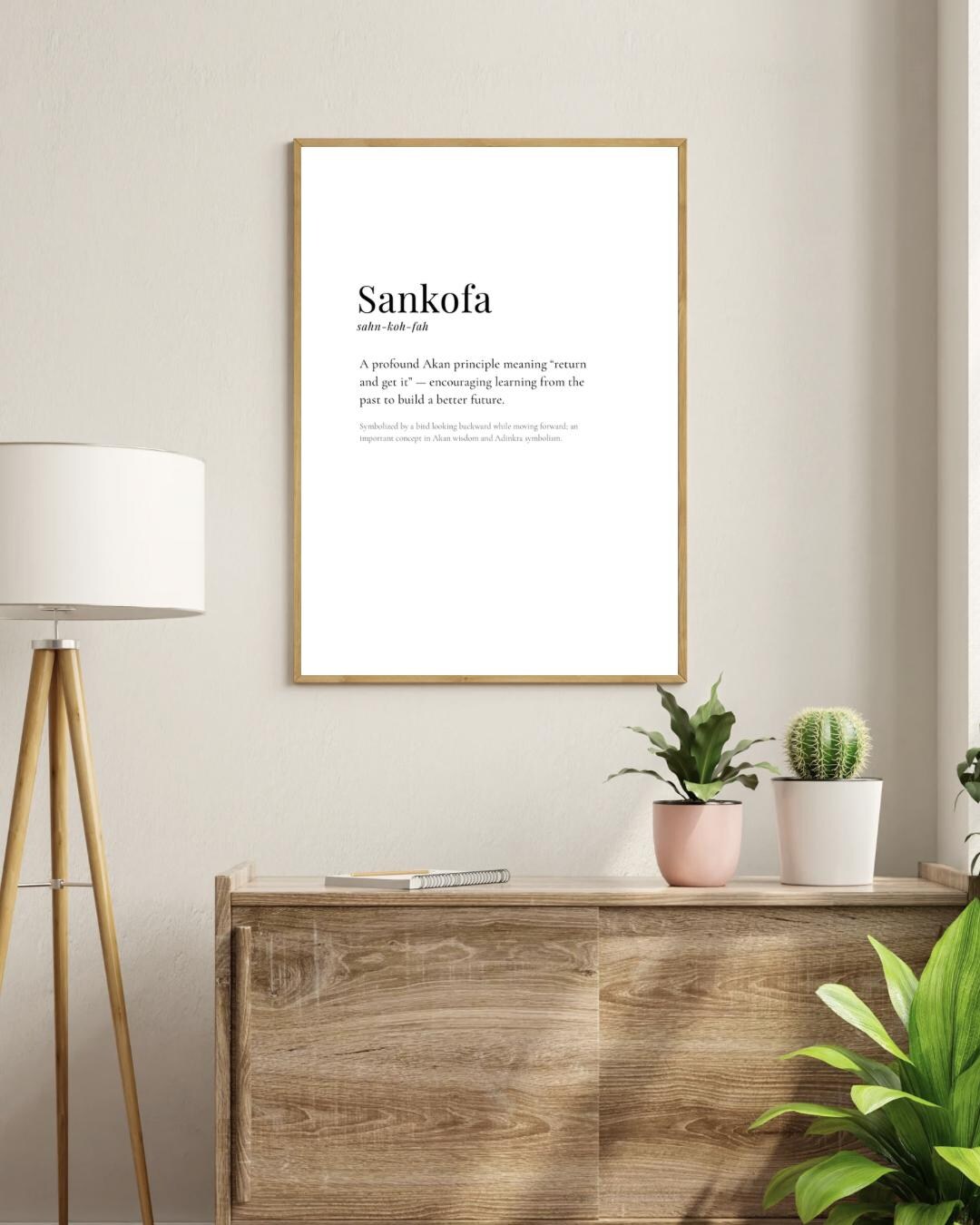 Sankofa – Akan Wisdom Definition Print | Minimalist African Wall Art ...