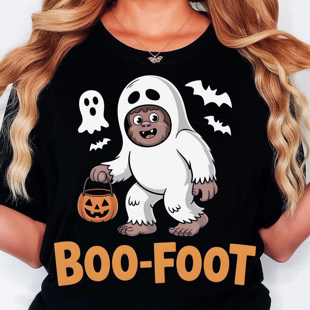 Boo-foot PNG - Funny Bigfoot Halloween Ghost Costume Clipart, Cute ...