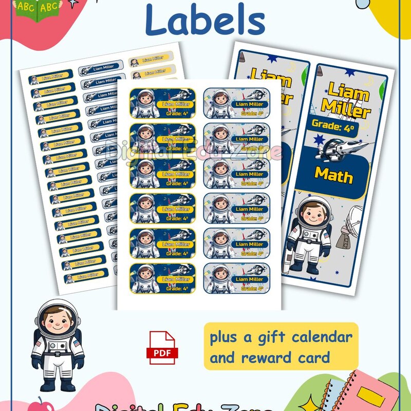 Outer Space Labels - Etsy