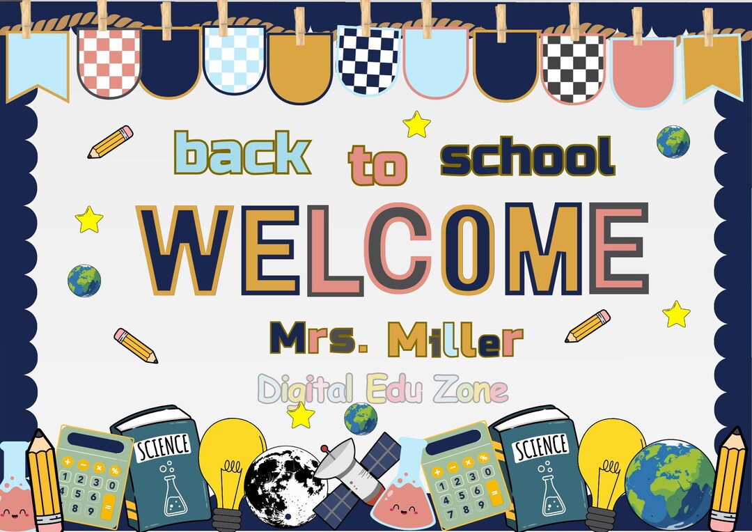 Blast off Back to School Bulletin Board Kit – Outer Space Classroom ...