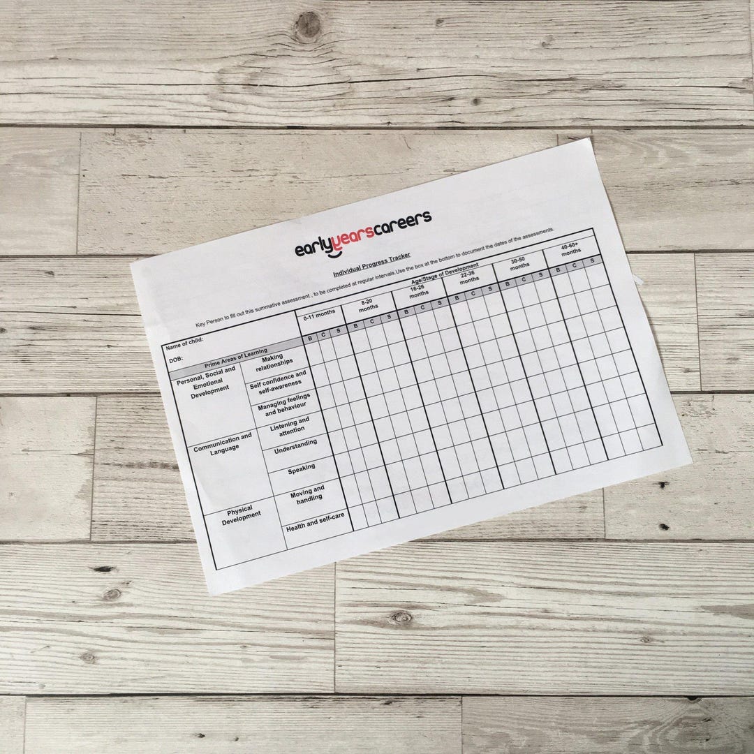 Children's Individual Progress Tracker - Etsy