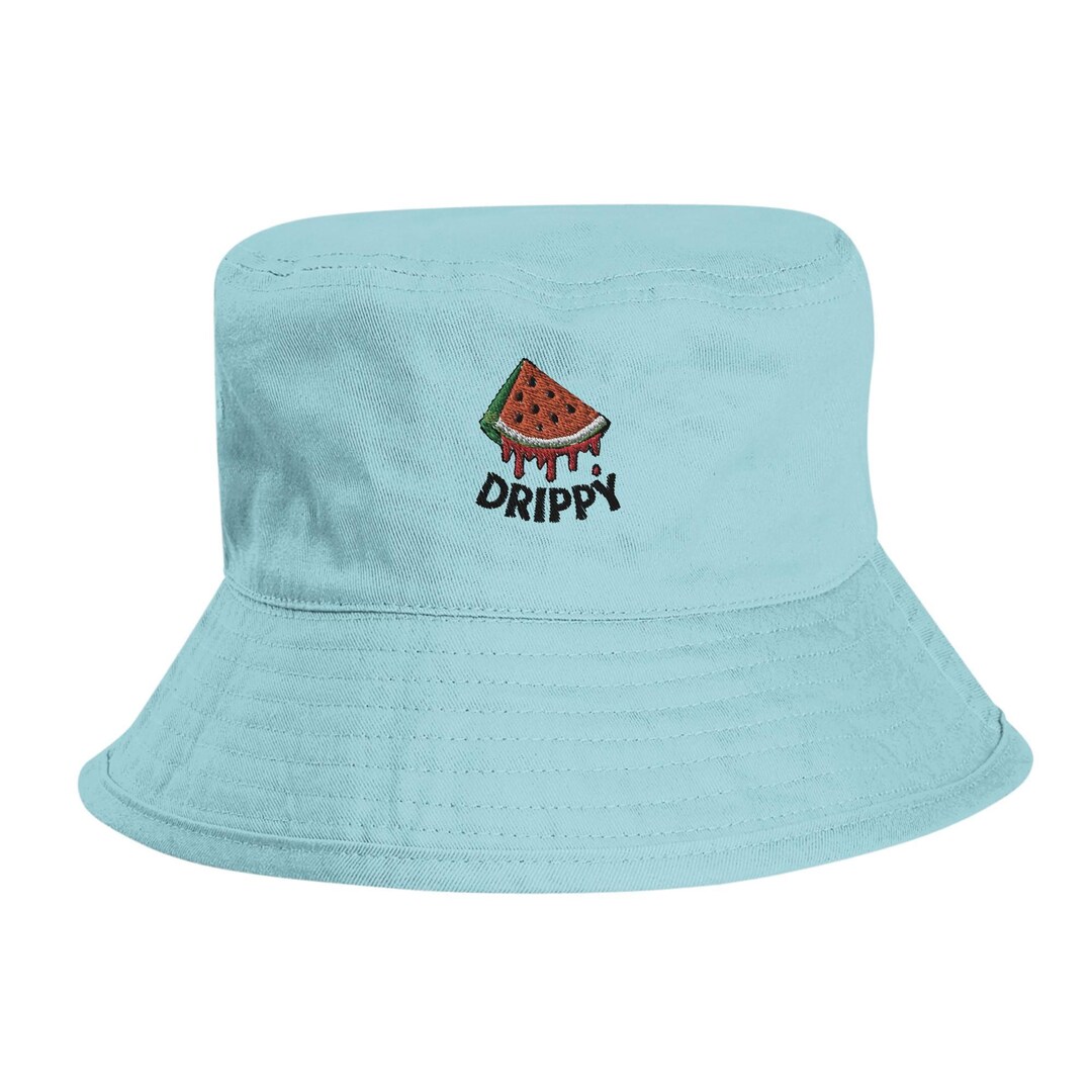 Kids Summer Fun Drippy Watermelon Hat – Pastel Colours (pink/blue/sand ...