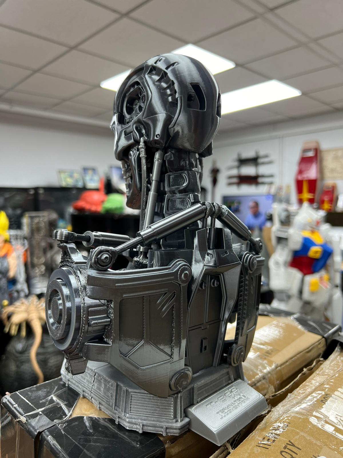 3d Print T2 T800 Terminator Robot Bust 1/2 Sclae Not for Cosplay - Etsy