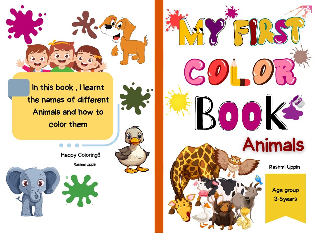 Coloring Book for Kids || My First Color Book (age:3-5 Years) - Etsy
