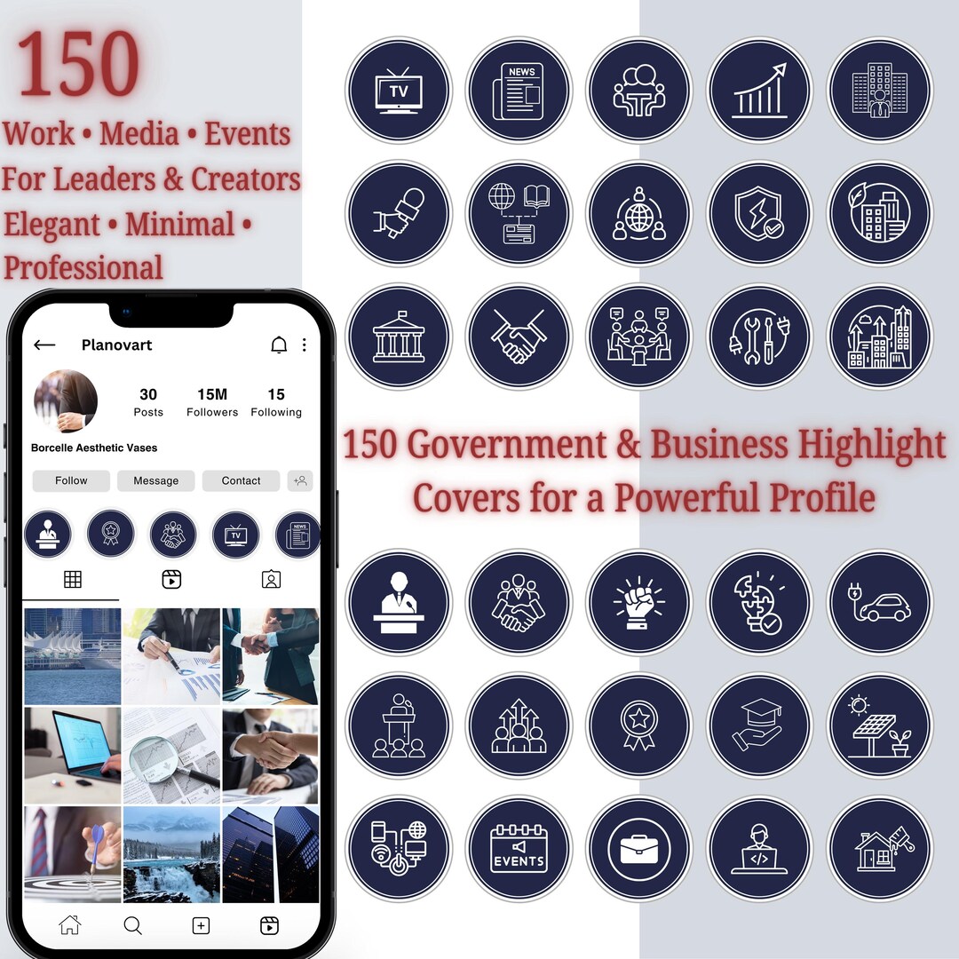 150 Instagram Highlight Covers for Businesswoman, Businessman ...