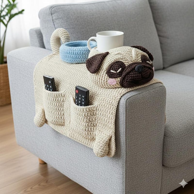 Crochet Cat Sofa Arm Organizer - Etsy