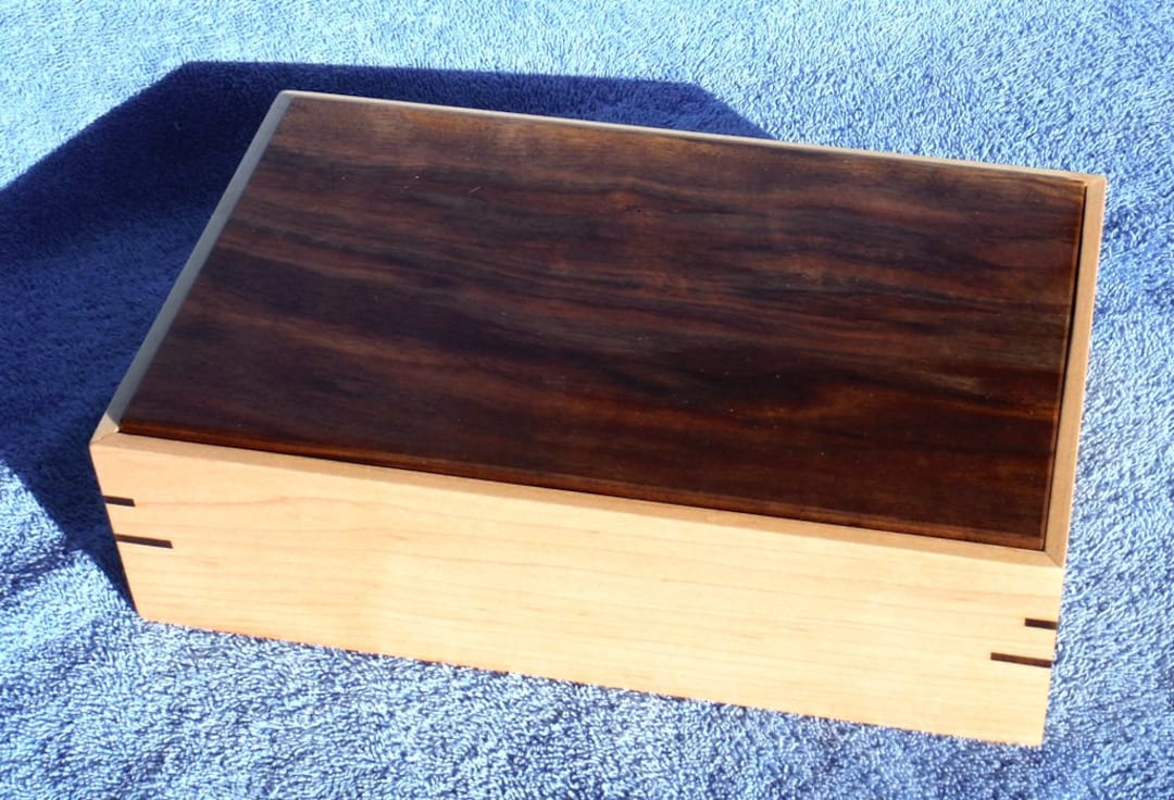 02LT Alder and Walnut Tilt Top Box - Etsy
