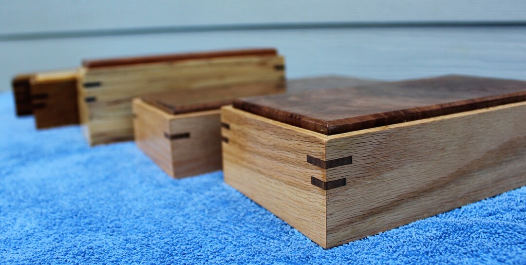 02TTP Tilt Top Pencil Boxes With Figured Grain Lids - Etsy
