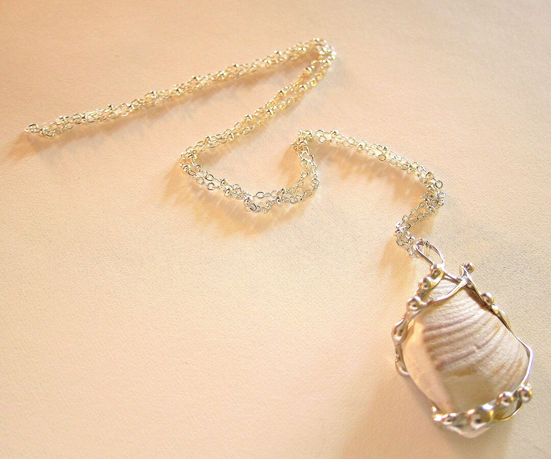 Seashell Chain Necklace One of a Kind Handmade - Etsy