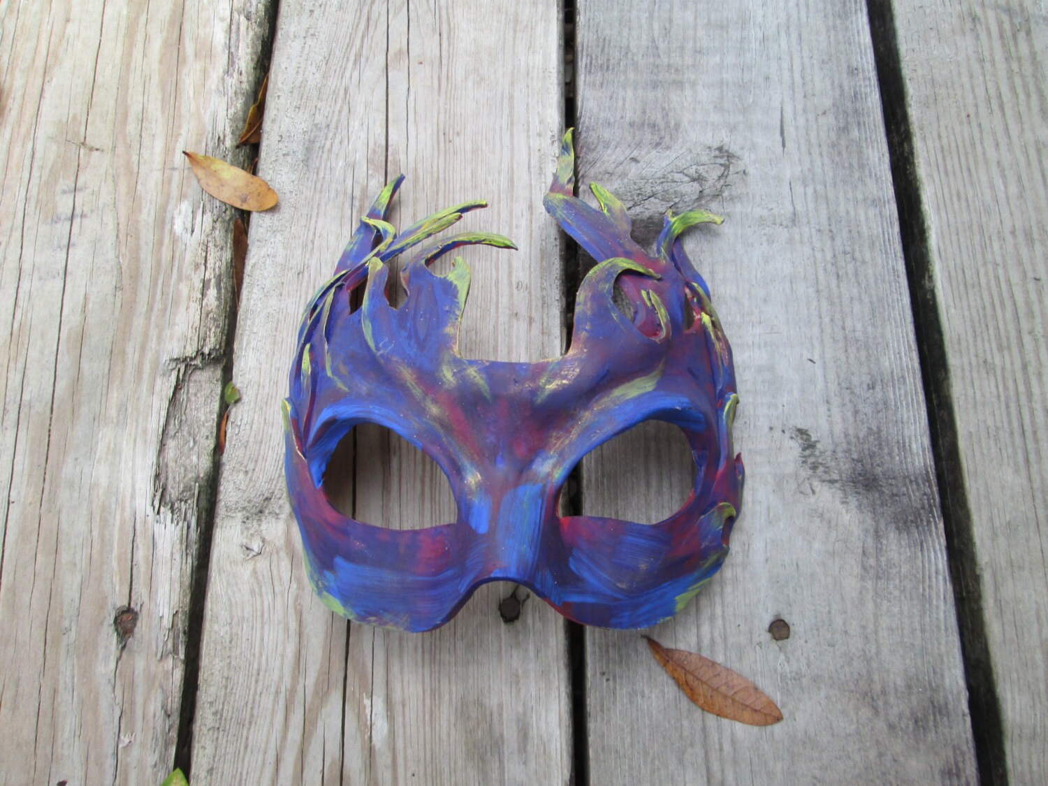 Handmade Resin Masquerade Mask: Flame Design, Mardi Gras Costume - Etsy