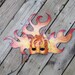 One of a Kind Mask, Masquerade Mask, OOAK, Halloween Fire Mask, Flames ...