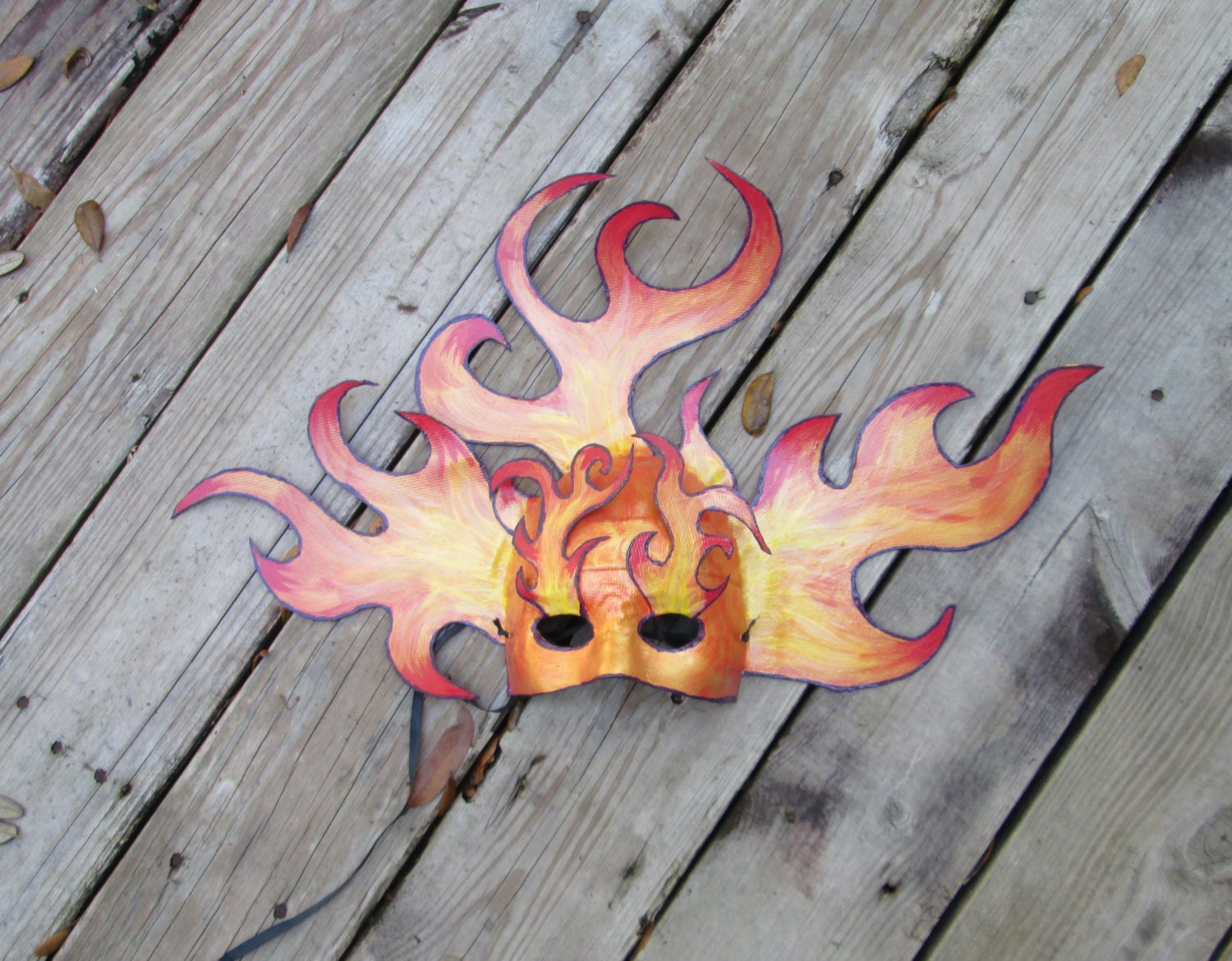 One of a Kind Mask Masquerade Mask OOAK Halloween Fire - Etsy