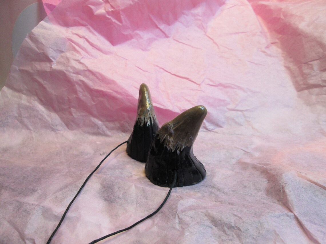 Small Pan Costume Horns Hand Painted Natural Color Bone - Etsy