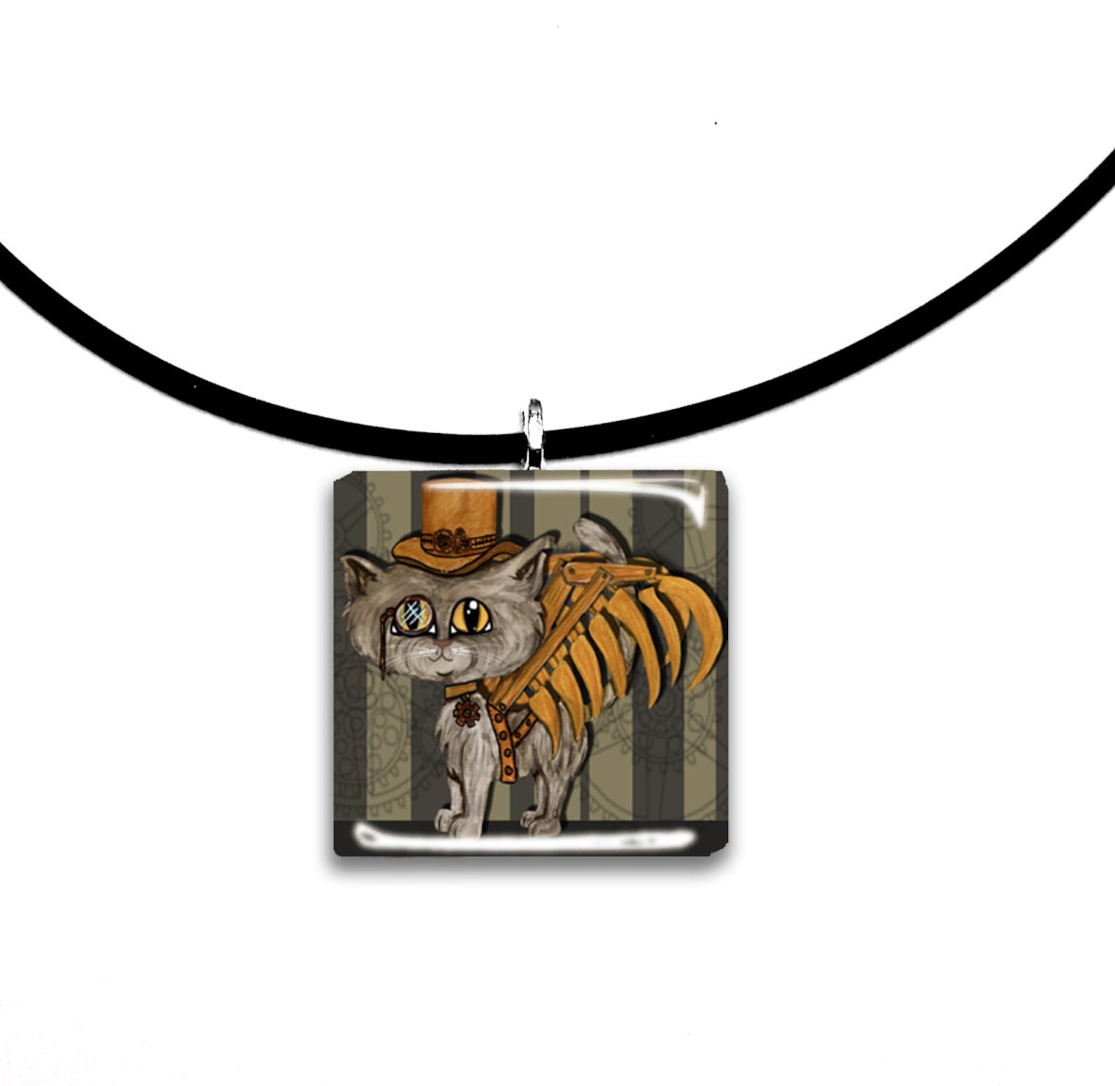 Top Hat, Tom Cat, Steampunk Kitten, Frixie Pixie Cat, Fantasy Art Glass ...