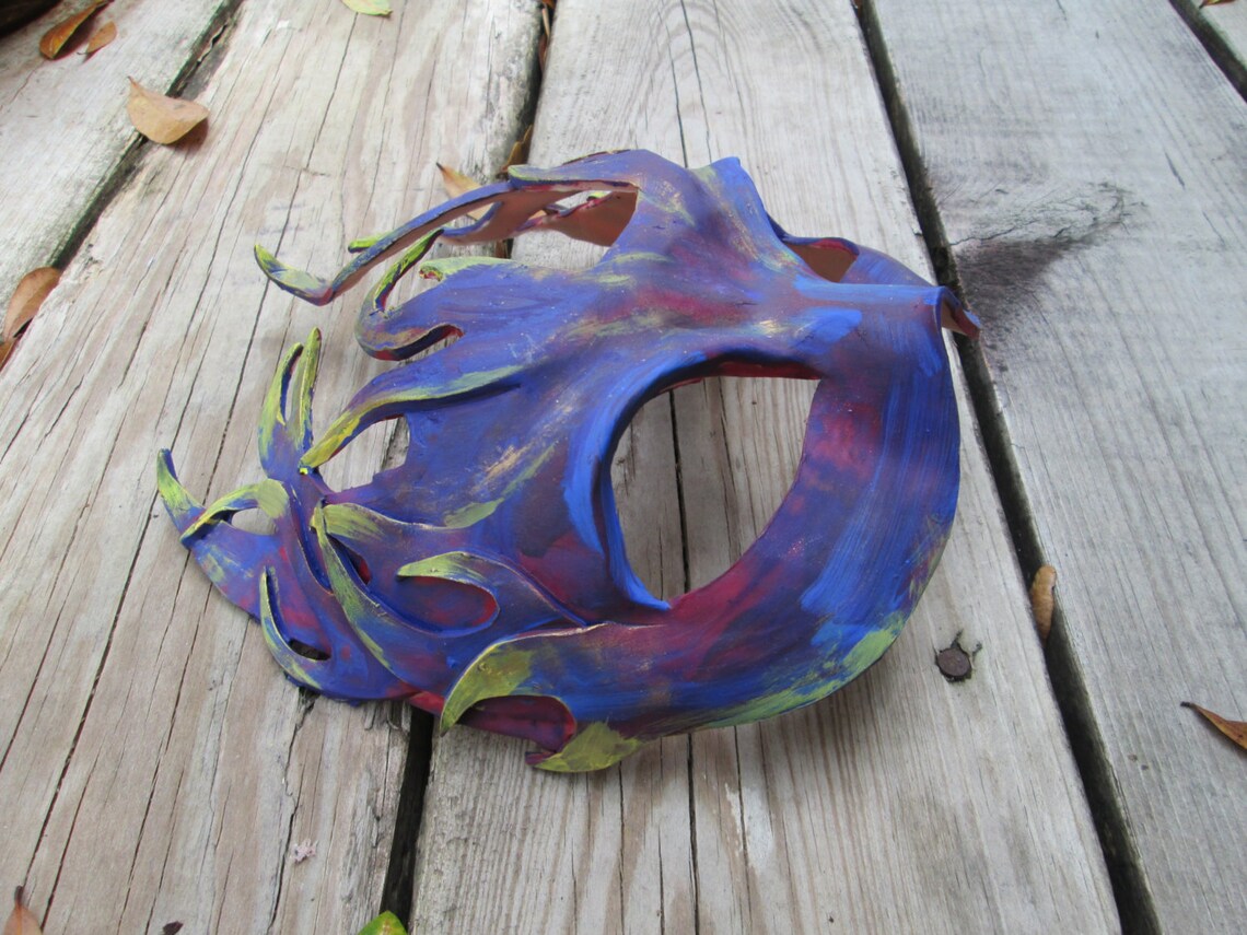 Handmade Resin Masquerade Mask: Flame Design, Mardi Gras Costume - Etsy