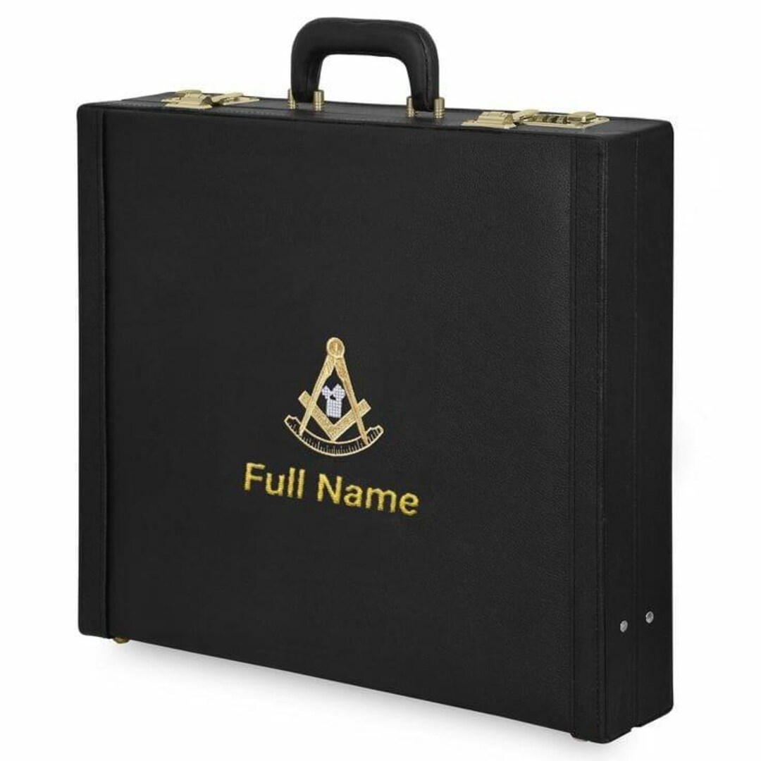 Masonic Regalia Apron Hard Case – Leather Carry Case for MM / WM Mason ...