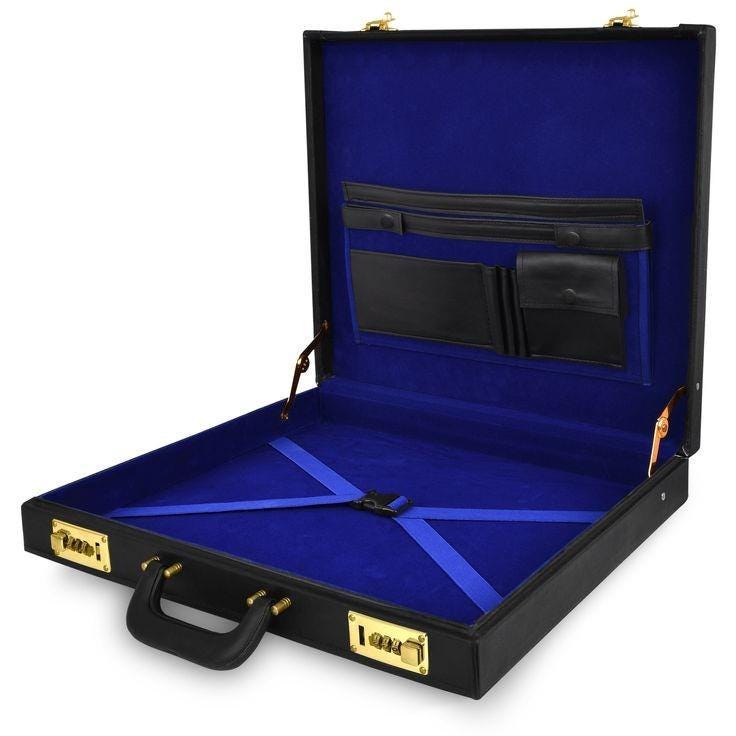 Masonic Regalia Apron Hard Case – Leather Carry Case for MM / WM Mason ...