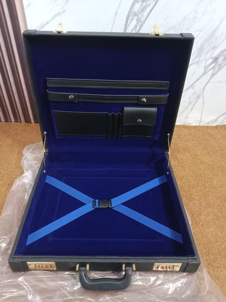 Masonic Regalia Apron Hard Case – Leather Carry Case for MM / WM Mason ...