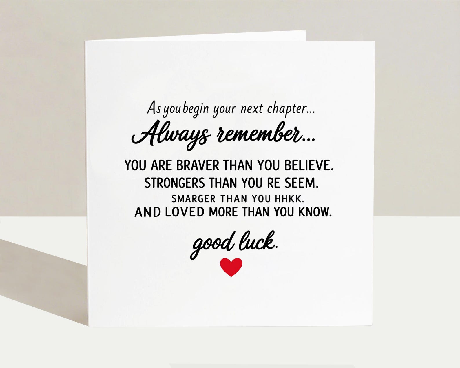 New Chapter Good Luck Card, Personalised Poem Good Luck Card, Here's to ...