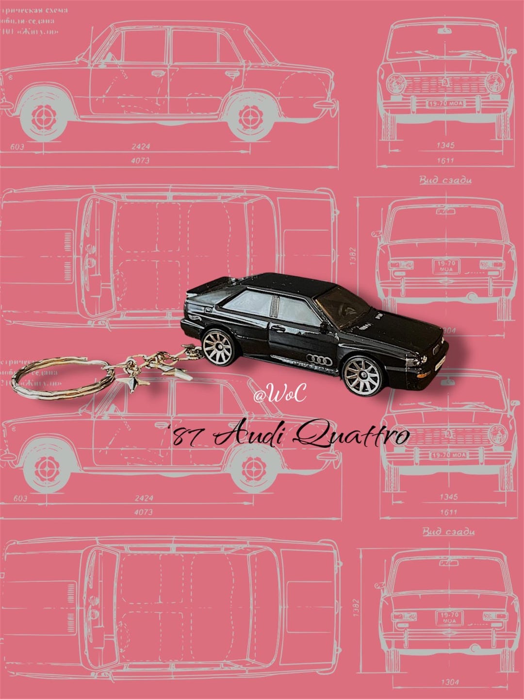 87 Audi Quattro Car Keychain | Gift Idea| Die Cast Cars| Keychains| - Etsy