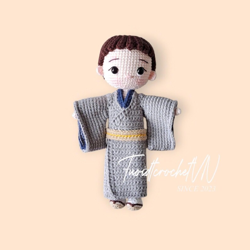 Japanese Doll Douple Crochet Pattern, Kimono Dolls Amigurumi Pattern ...